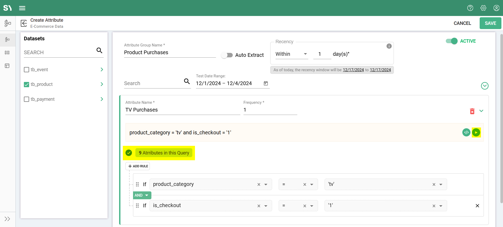 Creating Attribute using Attribute Builder – SYNTASA™