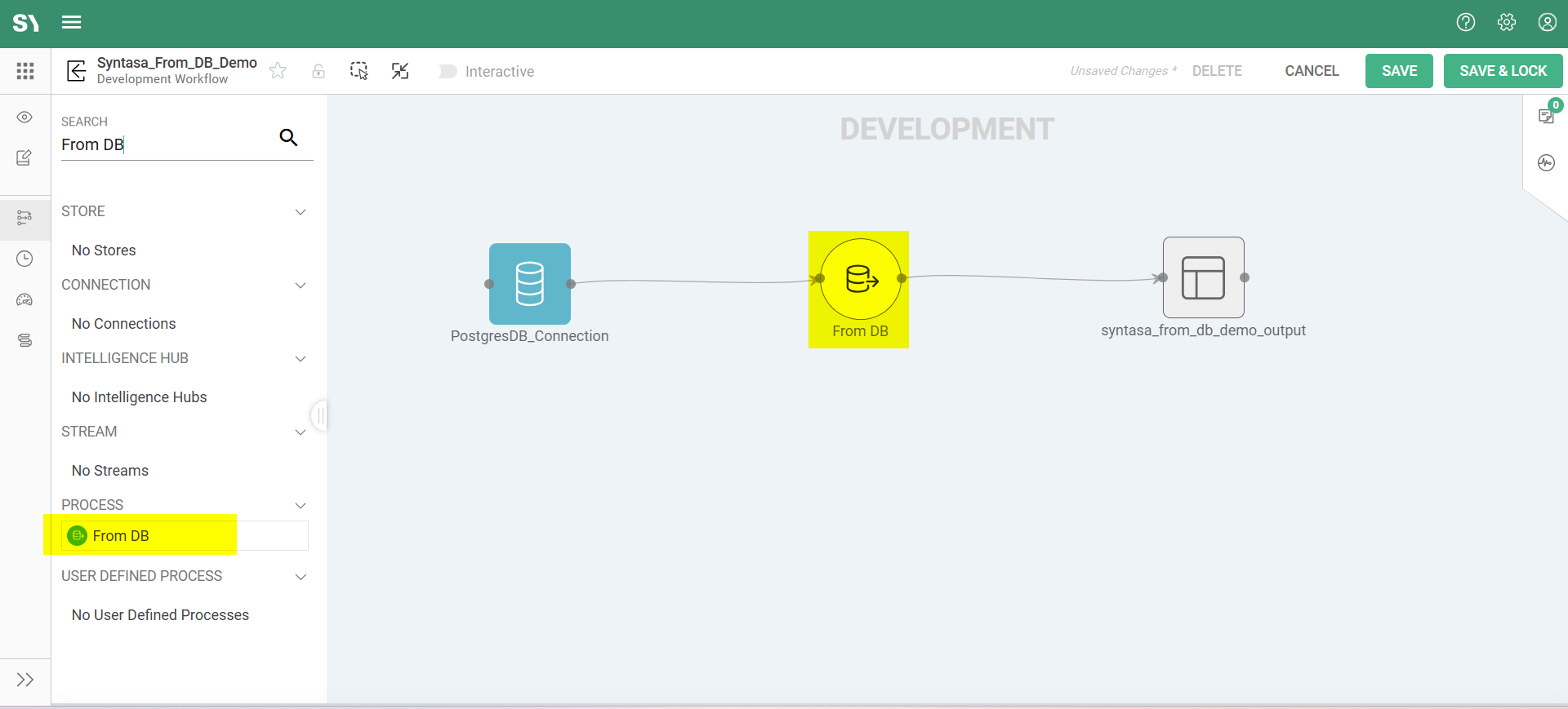 Extracting Data From Database Using 'From DB' Process and Storing it in ...